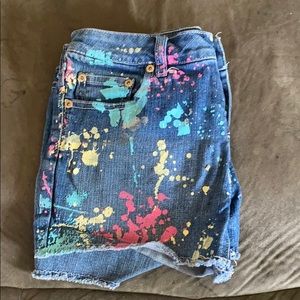 Justice | Bottoms | Paint Splatter Jean Shorts | Poshmark